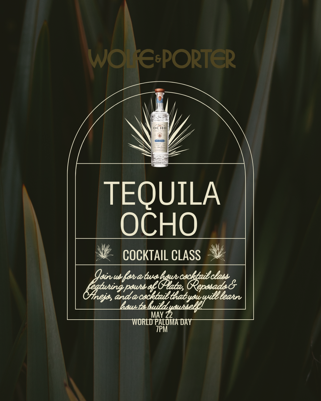 Tequila Cocktail Class at Wolfe & Porter