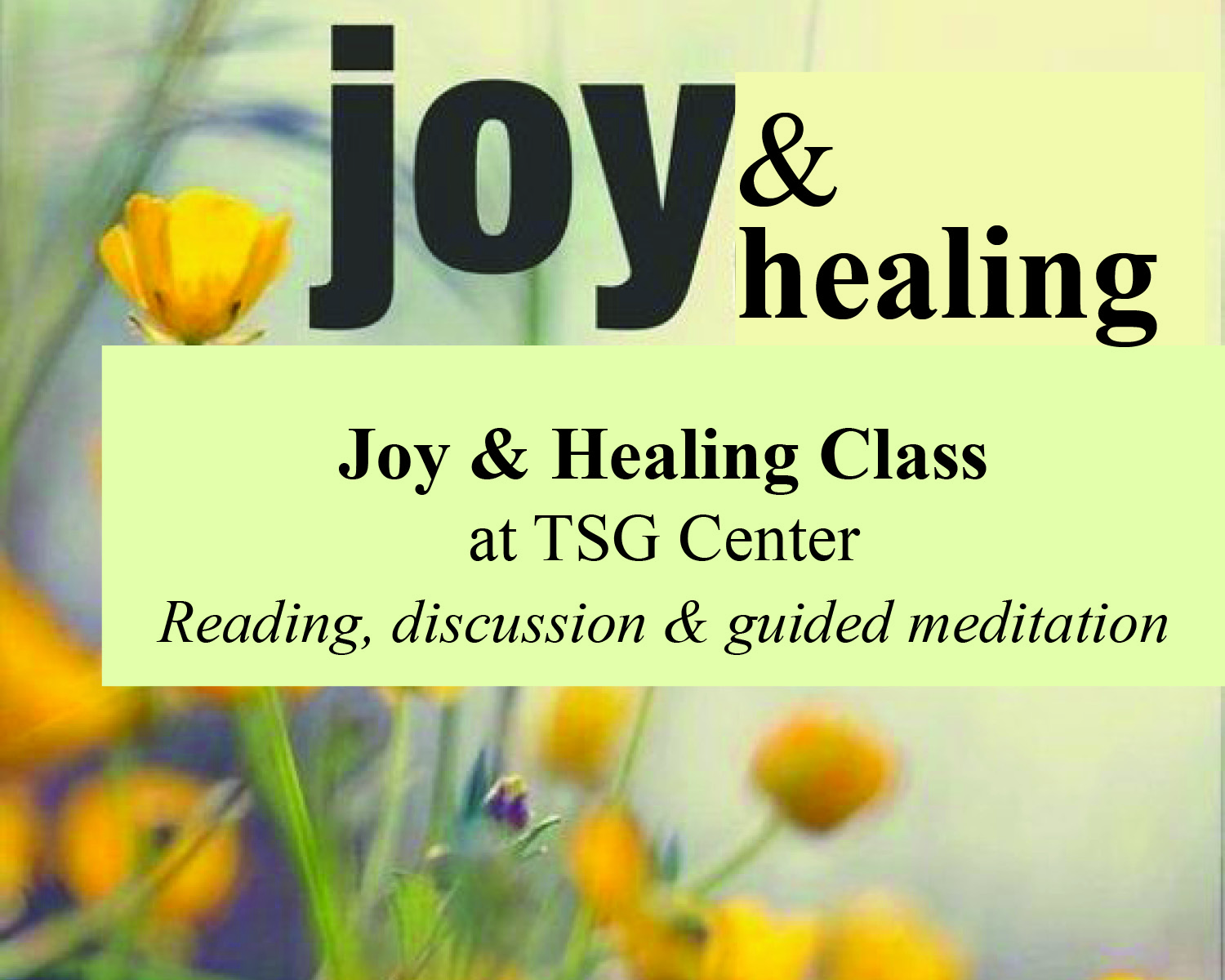 Joy & Healing Class-Meditation