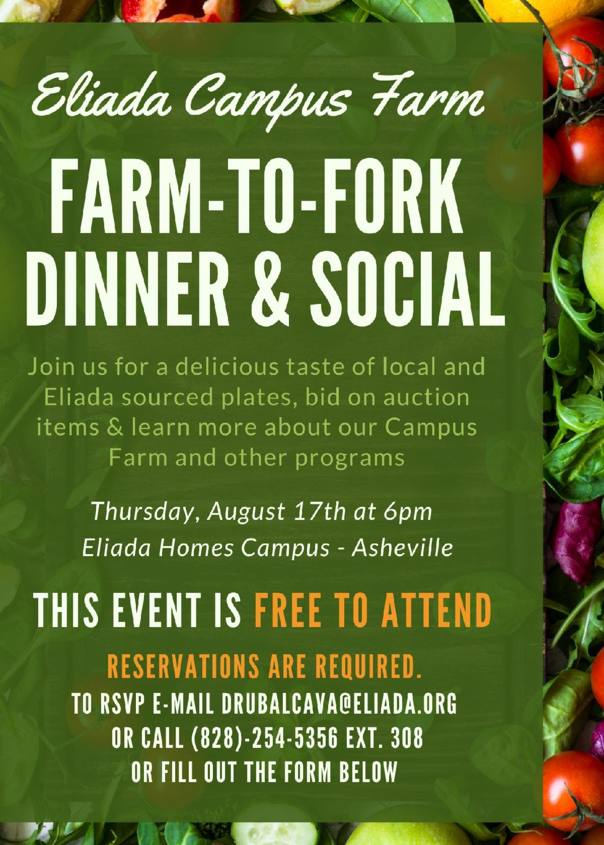 Eliada Homes: Farm-to-Fork Dinner & Social