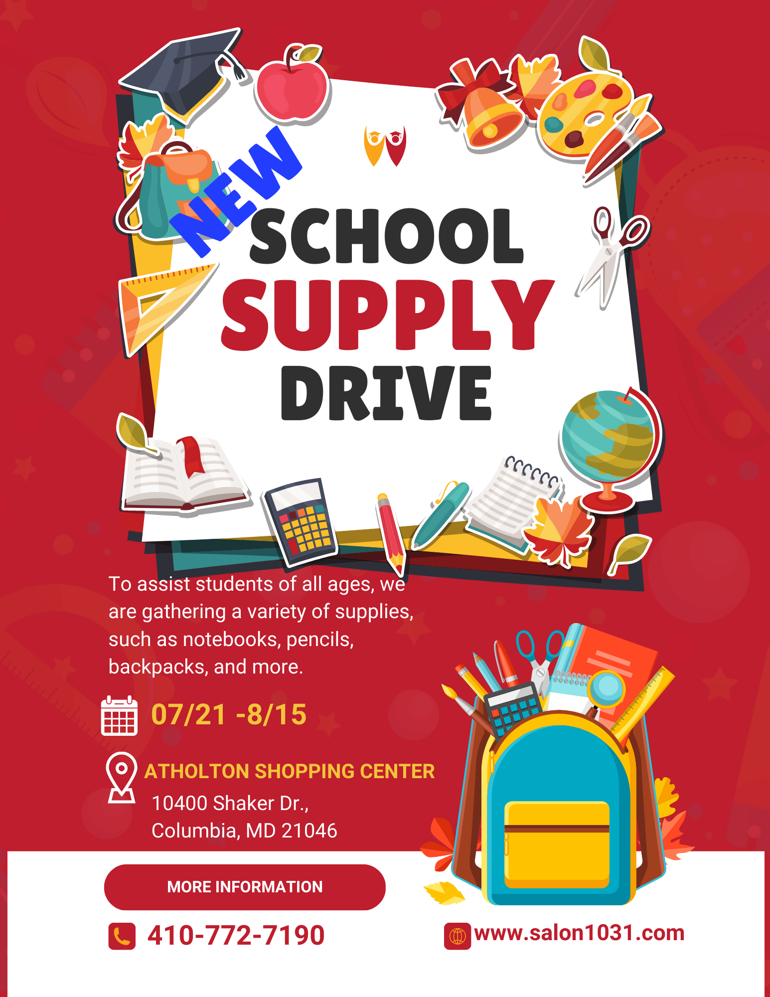 New School Supply Donation Drive