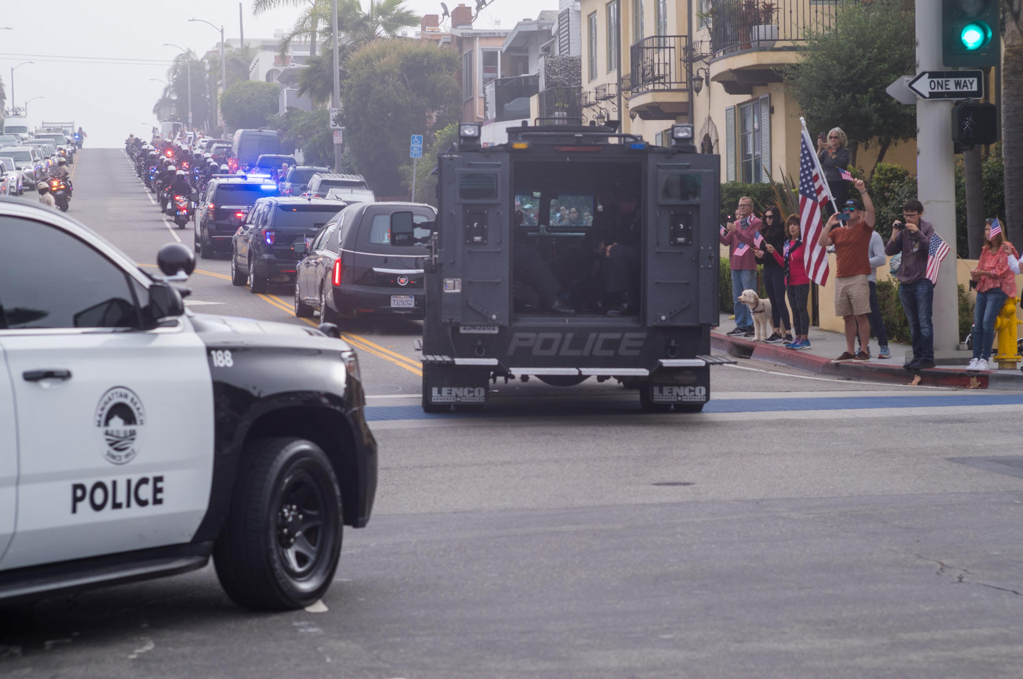 Hundreds Line Street For Swanson Funeral Procession | Manhattan Beach ...