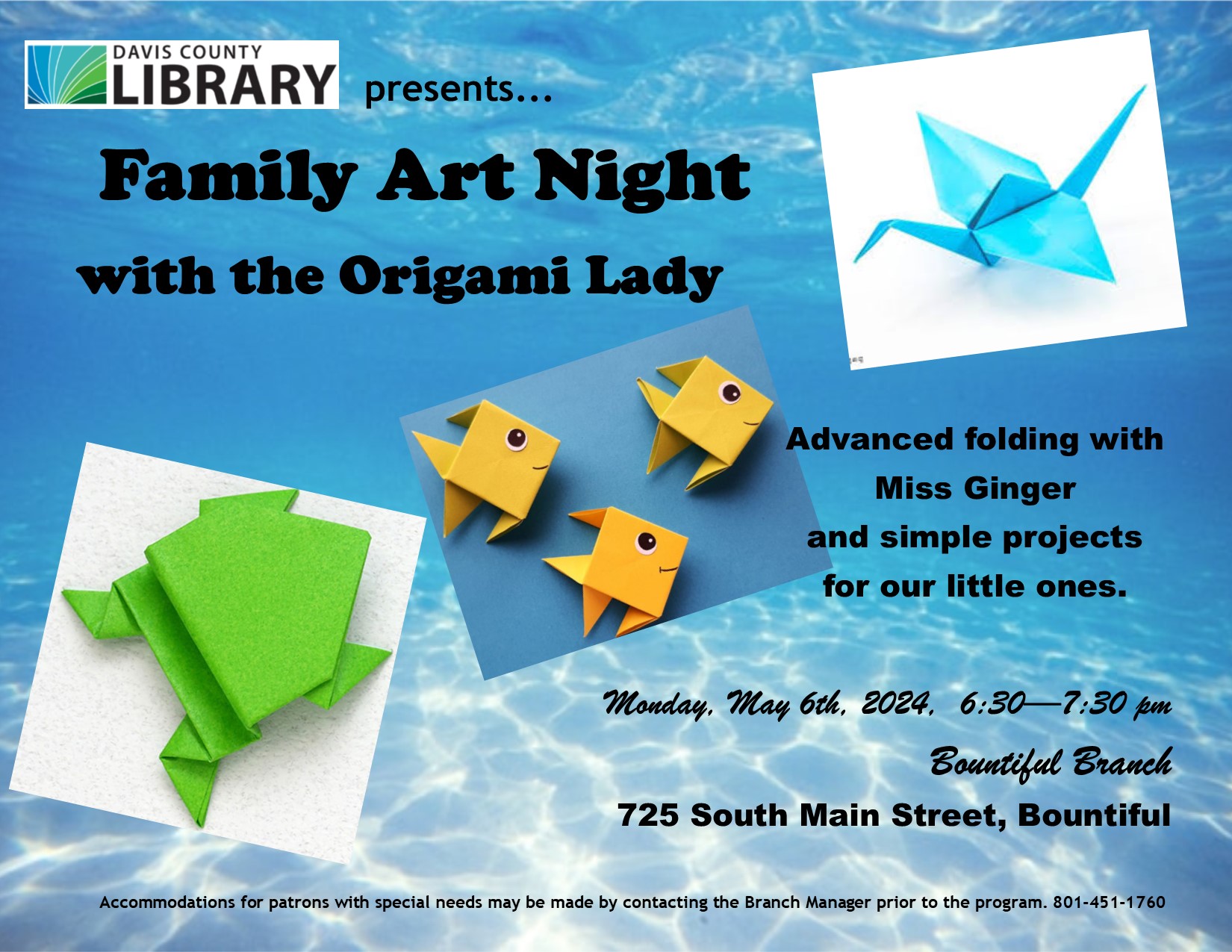 Family Art Night: The Origami Lady