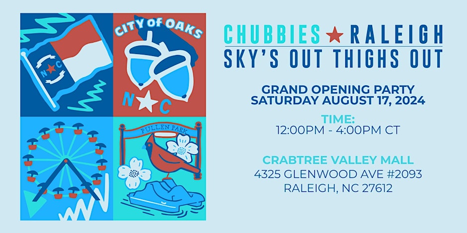 CHUBBIES CRABTREE STORE: GRAND OPENING PARTY