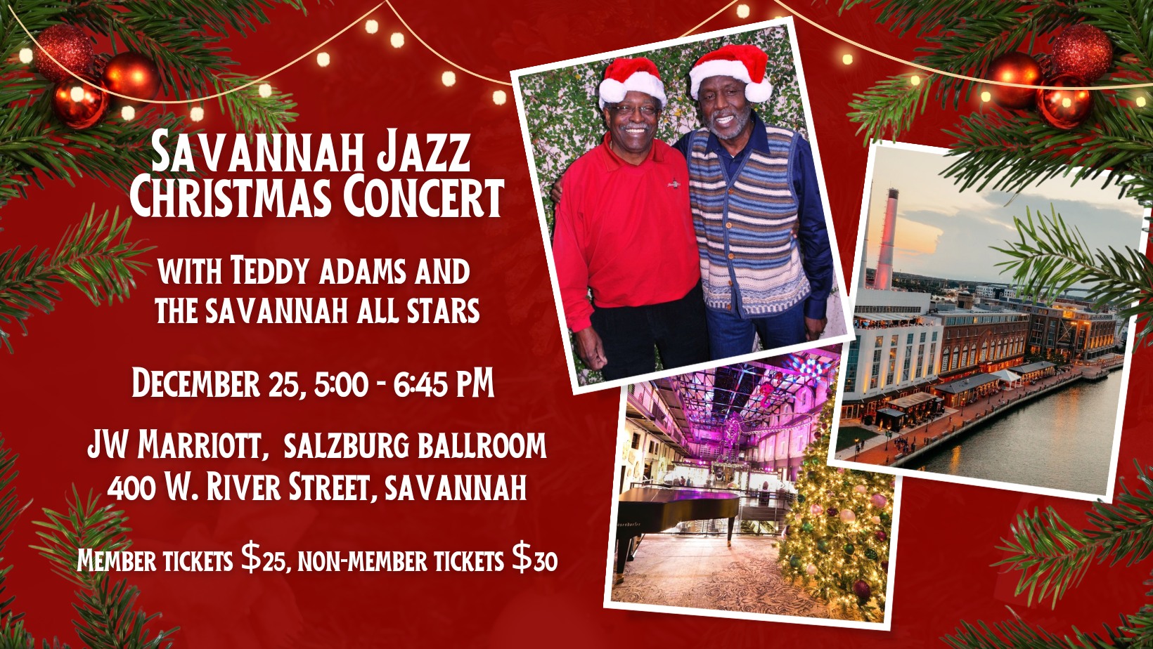 Savannah Jazz Christmas Concert with Teddy Adams and The Savannah All-Stars
