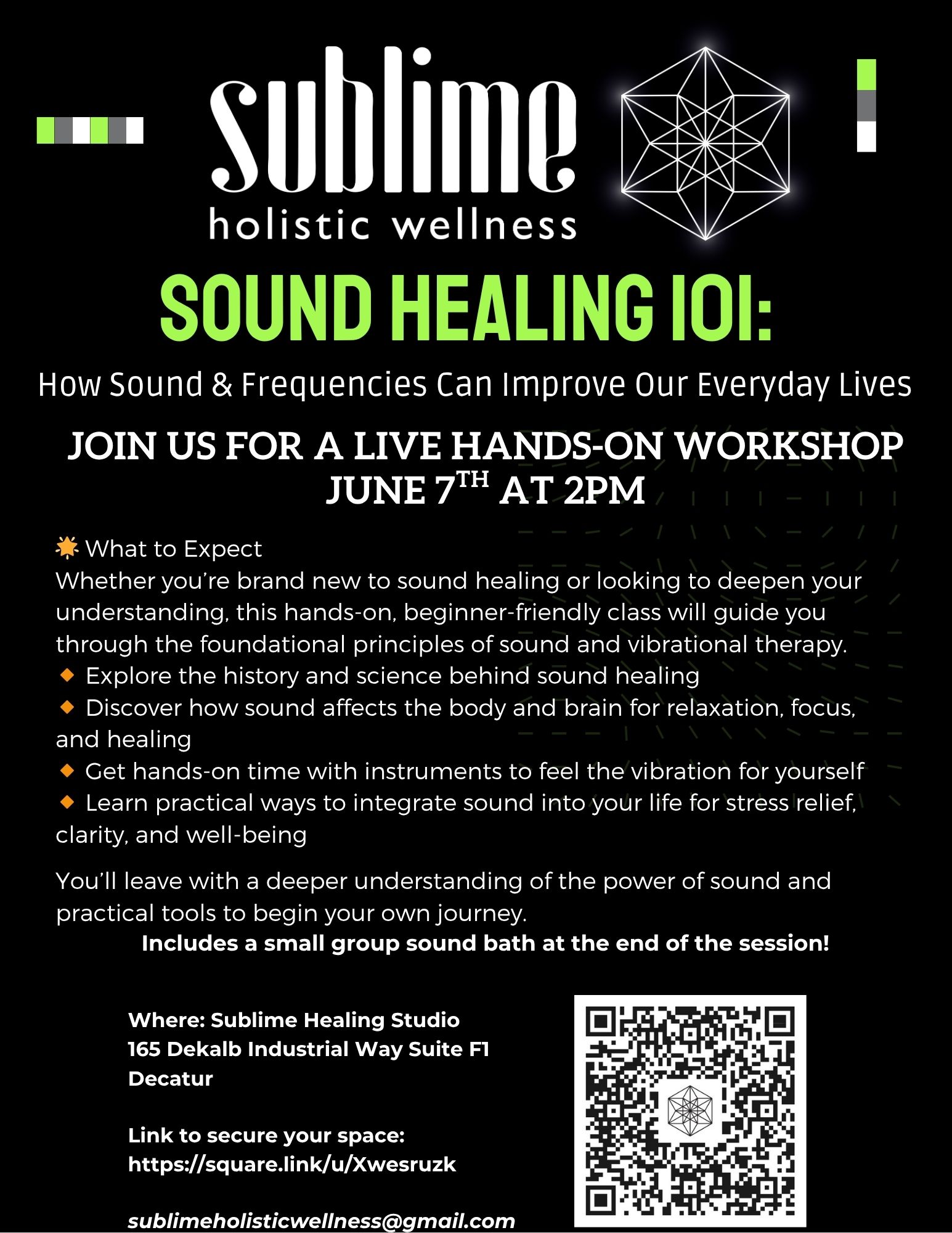 Sound Healing Workshop this Saturday
