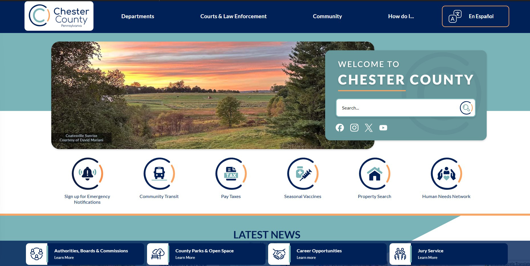 Chester County government unveils updated Chesco.org website | Chester ...