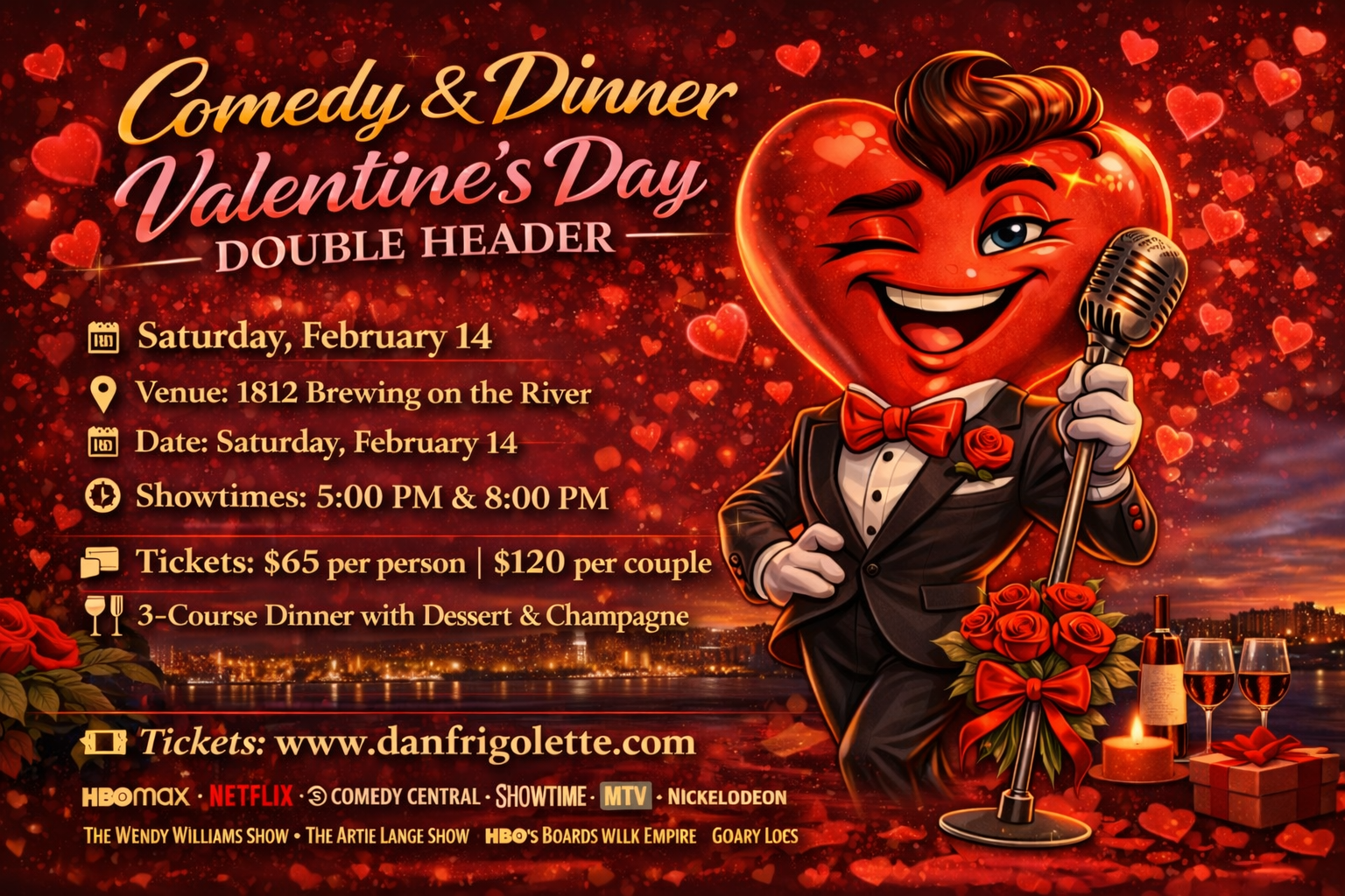 Comedy & Dinner Valentine’s Day Double Header