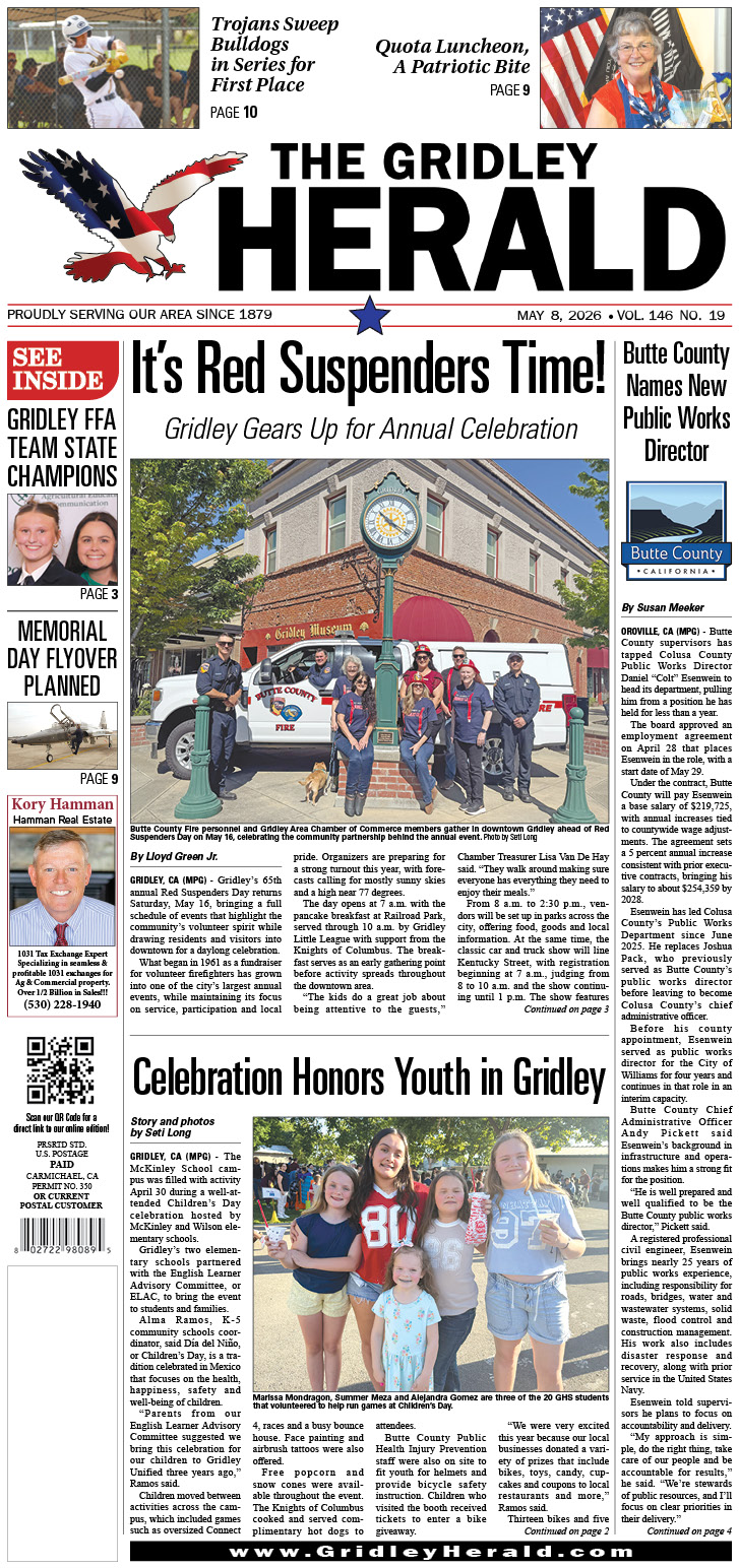 Past Issues of Gridley Herald