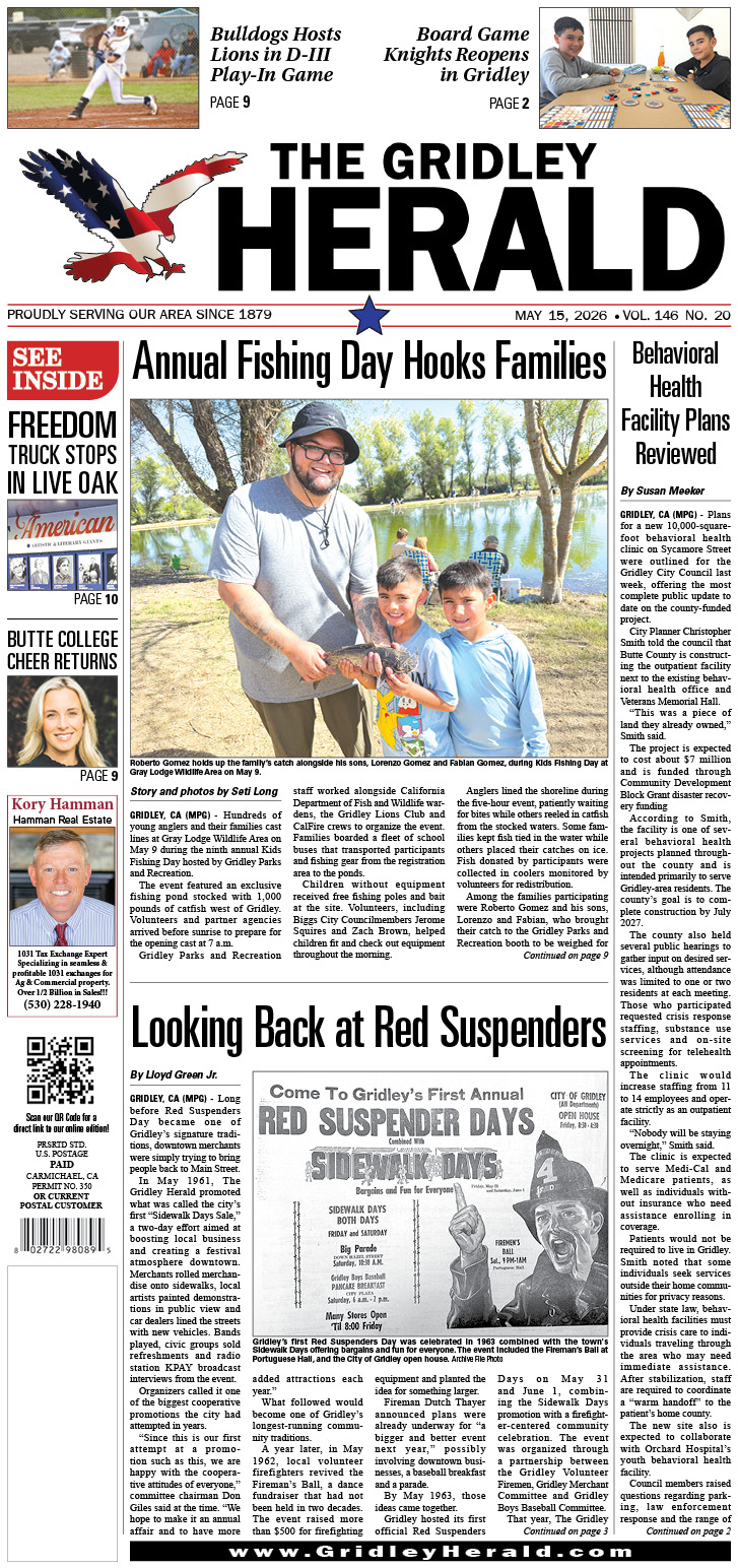 Past Issues of Gridley Herald